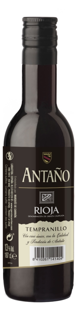 VINO TINTO ANTAÑO RIOJA TEMPRANILLO COSECHA 187ML